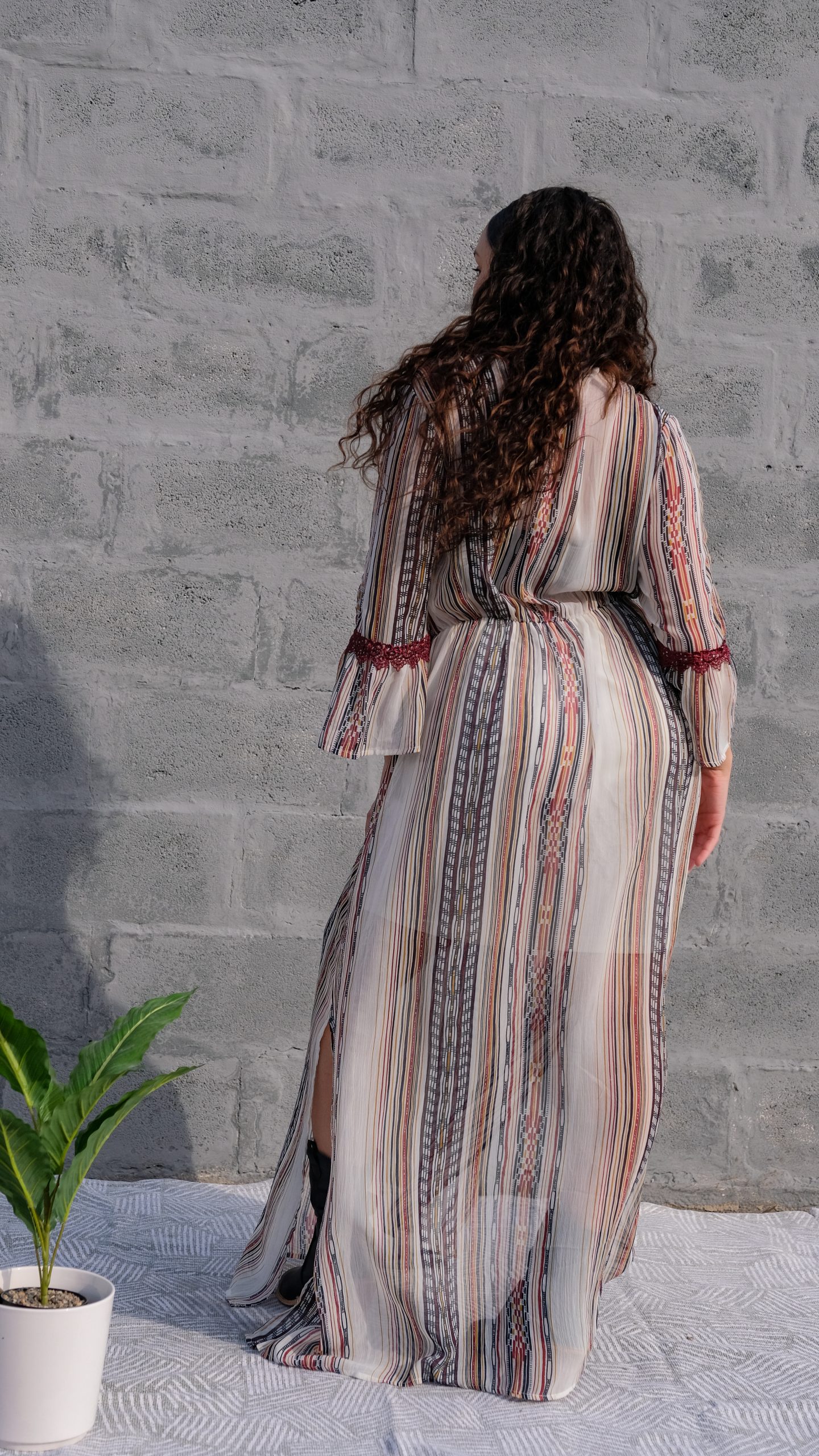 Maroon Boho Maxi Dress - Roch-lè Bloem SA Media